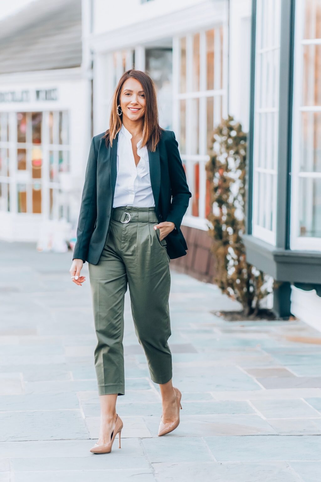 Work Pants - Three Outfit Ideas - Blushing Rose Style Blog